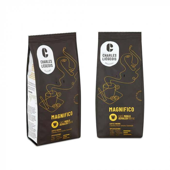 Zestaw kawy mielonej Magnifico, 2 x 250 g - Przyjaciele Kawy