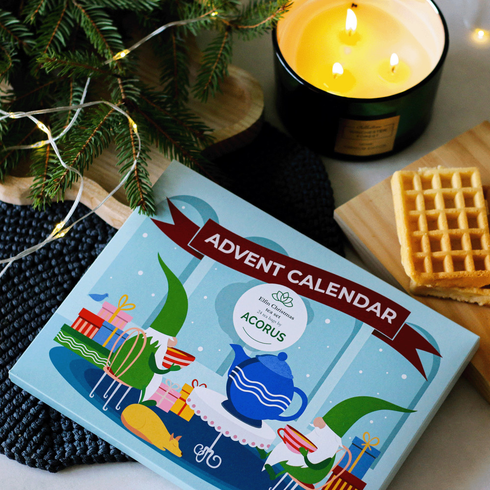 Tea advent calendar Acorus Elfin Christmas, 24 pcs. (8 Christmasy flavours) | Coffee Friend