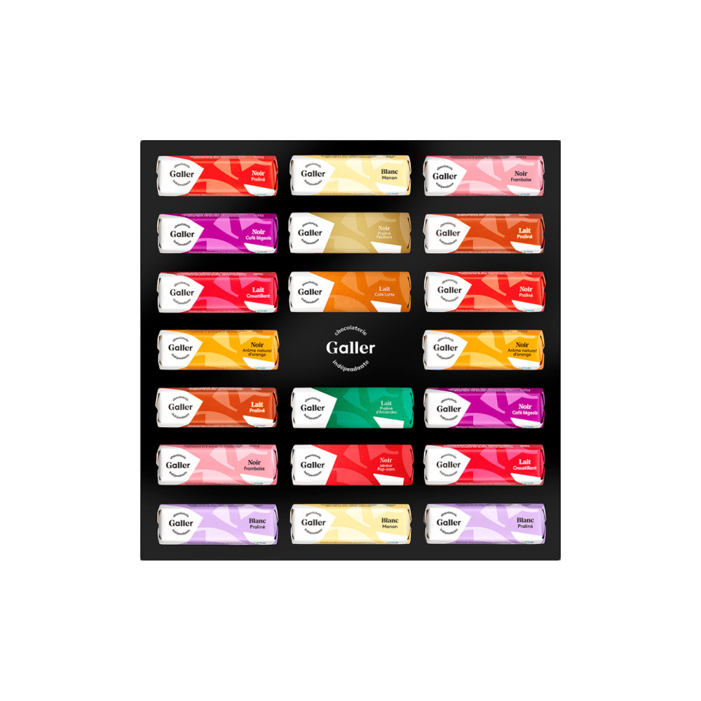 Gift box of chocolate bars Galler Mini Batons, 20 pcs. | Coffee Friend