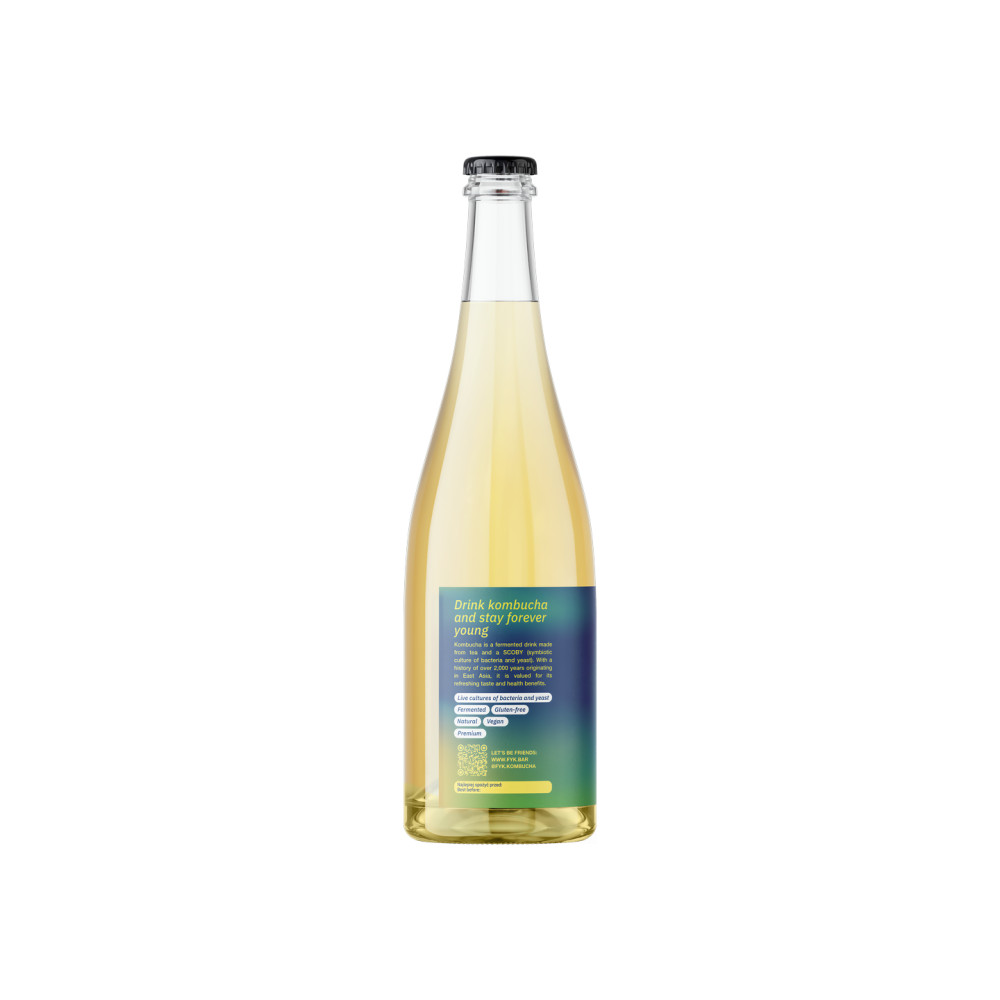 FYK Kombucha Jasmine putojantis fermentuotas arbatos gėrimas, 750 ml