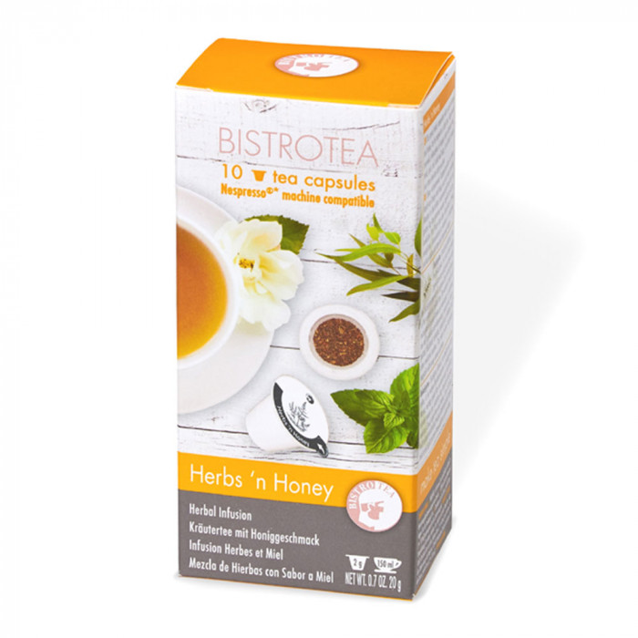 Organic tea capsules for Nespresso® machines Bistro Tea Herbs'n Honey ...