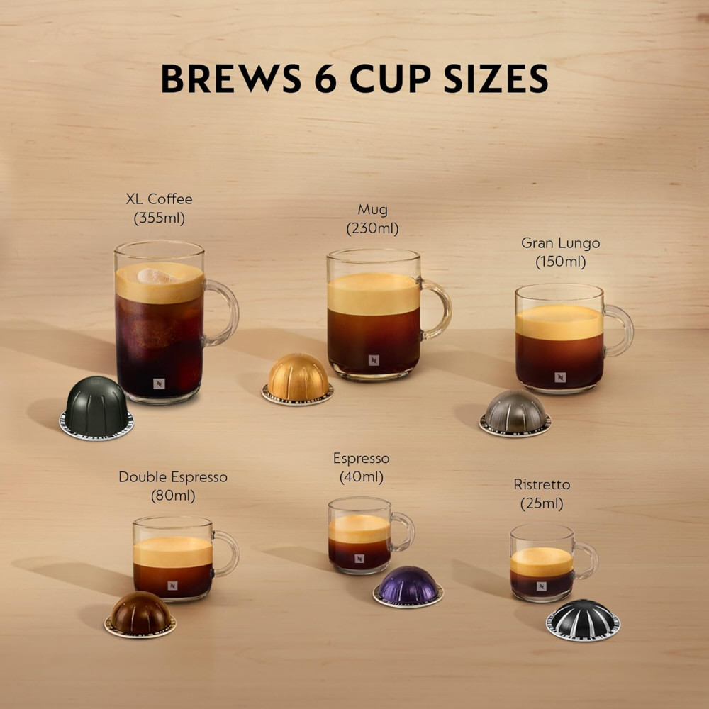 Nespresso Vertuo Pop ENV90Y Coffee Pod Machine (DeLonghi) - Yellow&Black