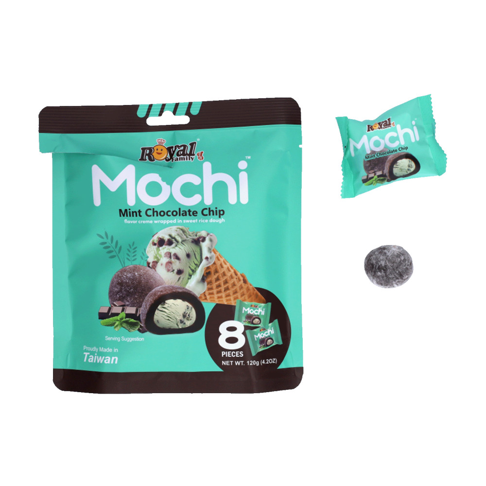 Jaapani magustoit mochi Royal Family Mint Chocolate Chip, 8 tk. (120 g)