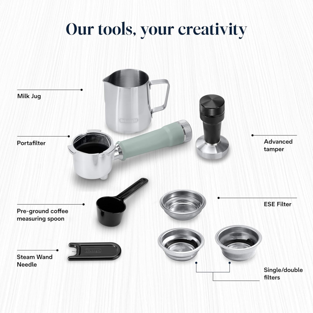 DeLonghi Dedica Duo EC890.GR Espresso Coffee Machine - Green | Coffee ...