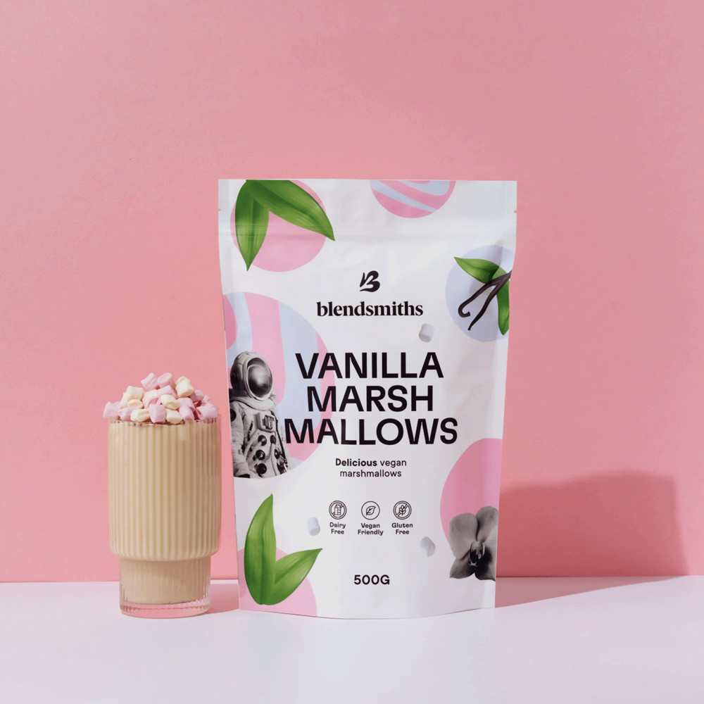 Vegan vanilla-flavoured mini marshmallows Blendsmiths, 500 g