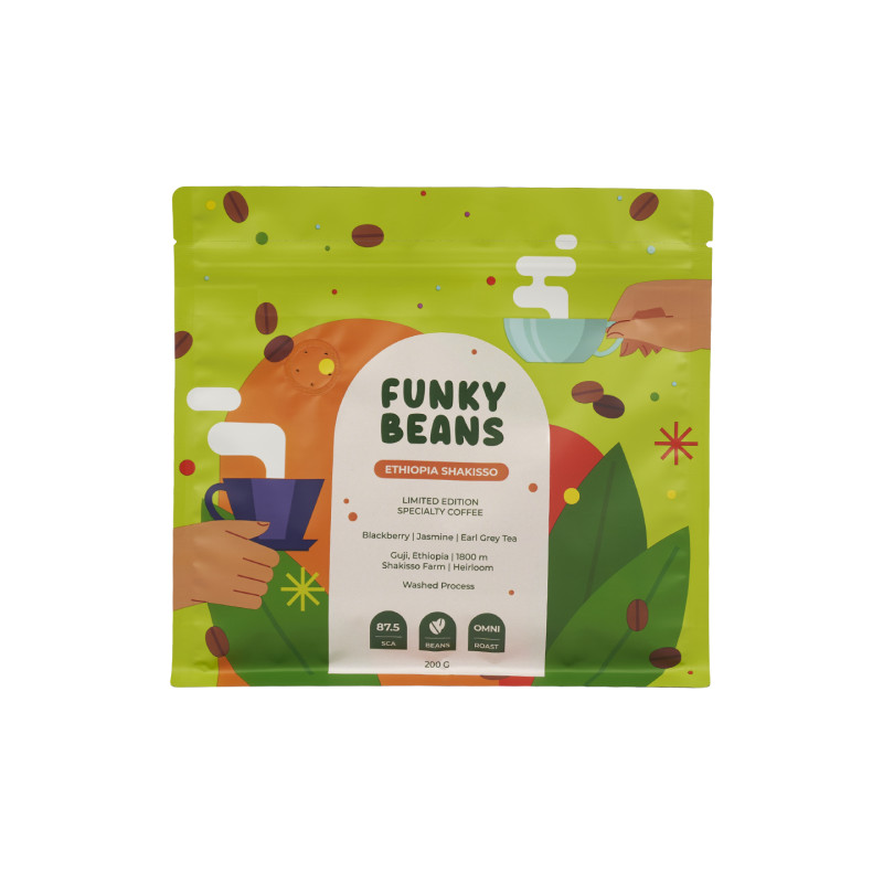 Specialty coffee beans Funky Beans Ethiopia Shakisso, 200 g | Coffee Friend