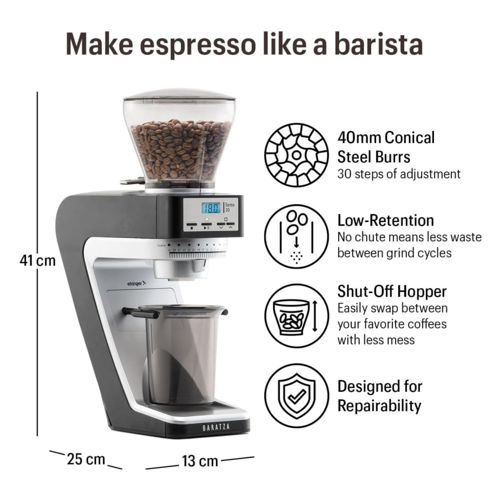 Baratza Sette 30 AP Coffee Grinder - Black