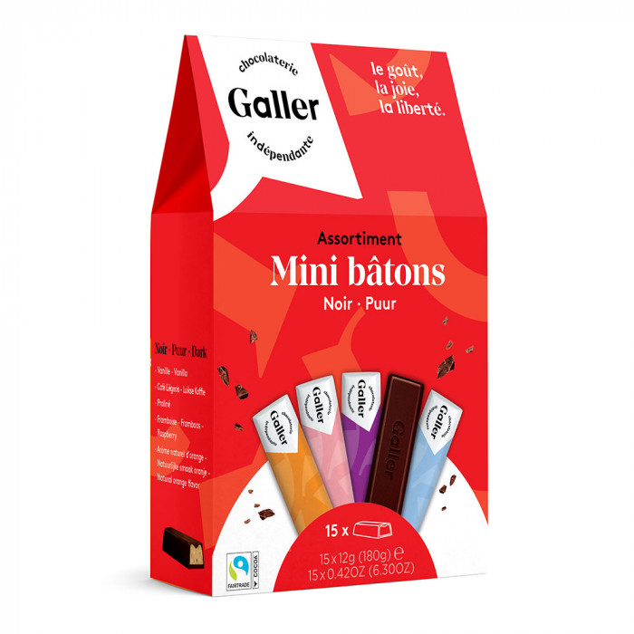 Zestaw mini batoników Galler Dark Assortment, 15 szt. - Przyjaciele Kawy