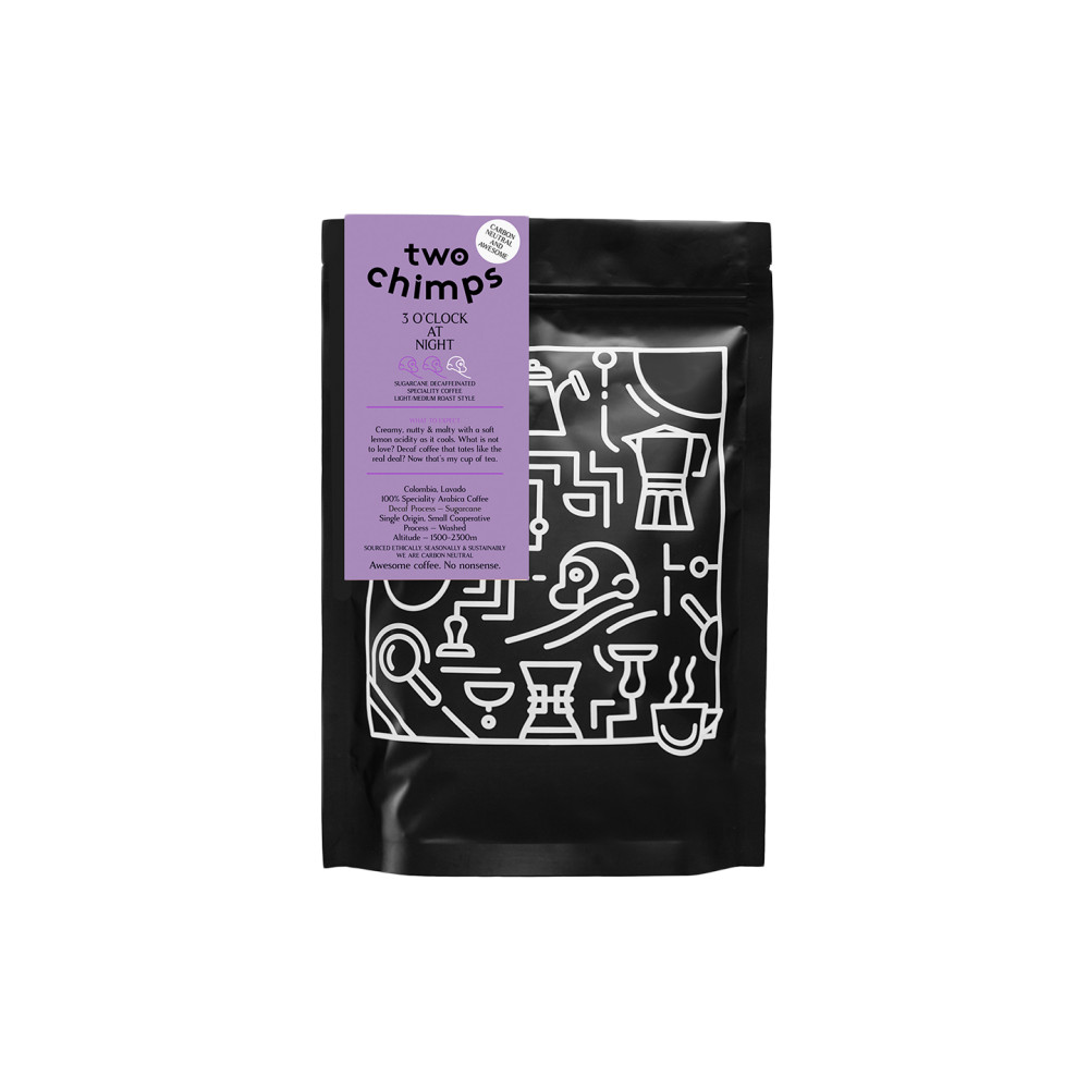 Decaf coffee beans Two Chimps 3 O'Clock at Night, 500 g