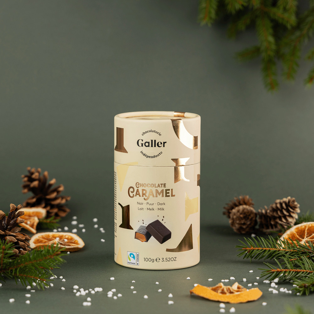 Gift set of chocolate candies Galler Tubo Caramel, 20 pcs. | Coffee Friend
