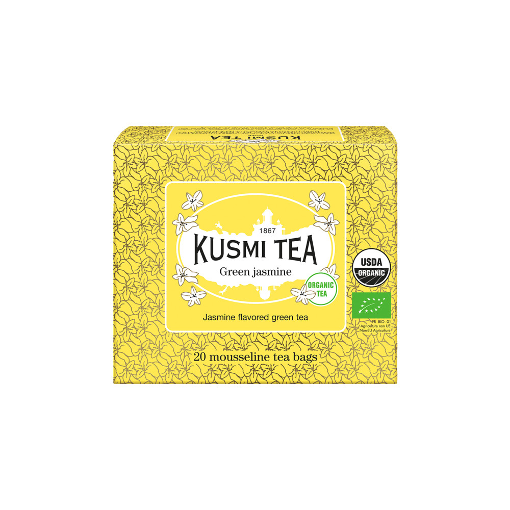 Organic green tea Kusmi Tea Green Jasmine – 20 muslin tea bags