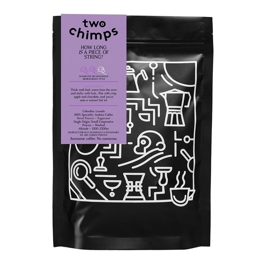 Decaf coffee beans Two Chimps How Long IS a Piece of String?, 500 g