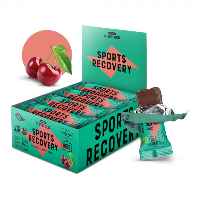 Vegan protein bar with cherries Planet Superfood Sports Recovery, 40 g ...