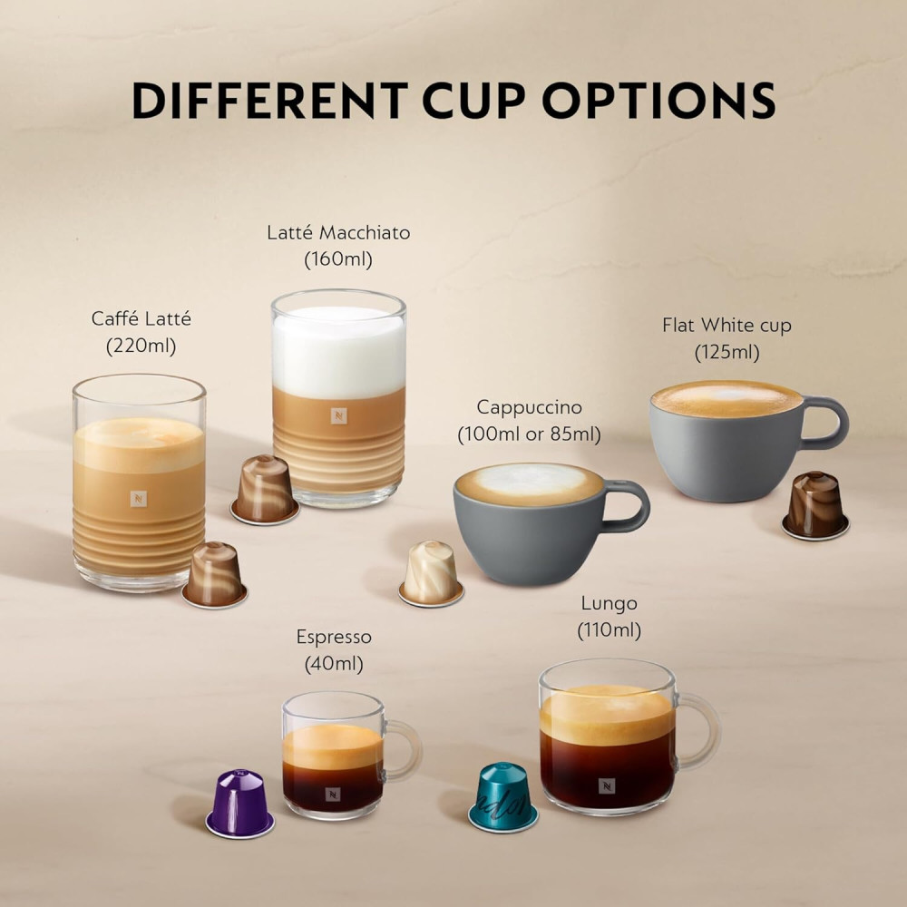 Nespresso Gran Lattissima EN640B Coffee Pod Machine (DeLonghi) - Black ...