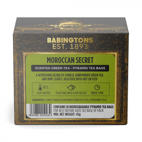 Green tea Babingtons "Moroccan Secret", 18 pcs. - Coffee Friend