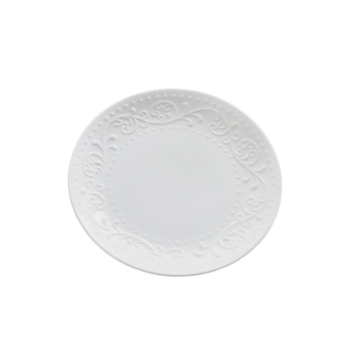 Plate Homla SYLIA White Ornament, 27 cm