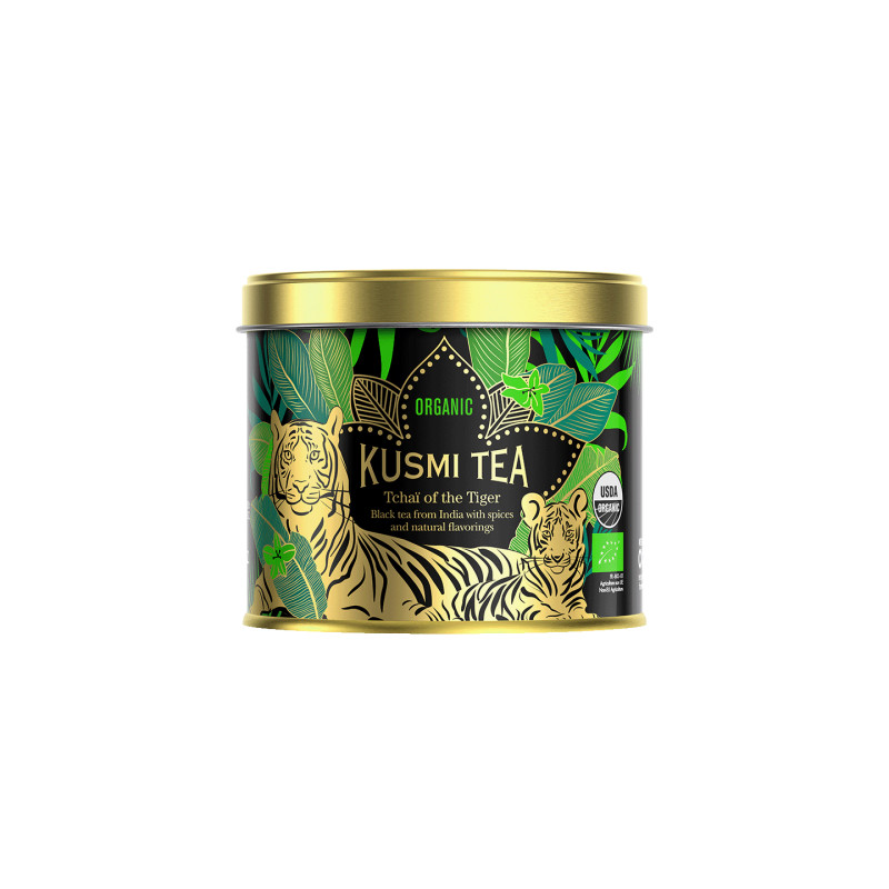 Organic black tea Kusmi Tea Tchaï of the Tiger, 100 g (in a metal tin ...