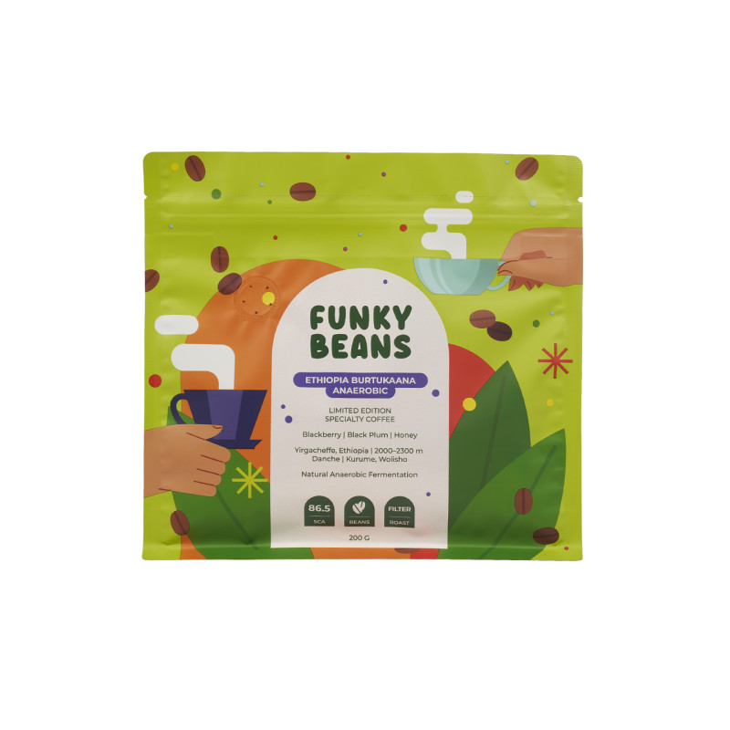 Specialty coffee beans Funky Beans Ethiopia Burtukaana Anaerobic Filter ...