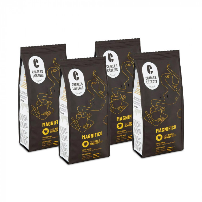 Ground coffee set Magnifico, 4 x 250 g - Coffee Friend