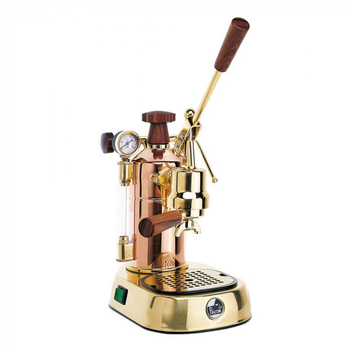 La Pavoni Professional Rame Gold Lever Espresso Coffee Machine - Coffee ...