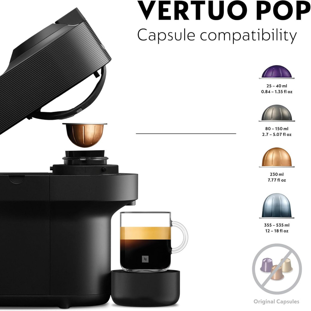 Nespresso Vertuo Pop ENV90B Coffee Pod Machine (DeLonghi) - Black | Coffee Friend