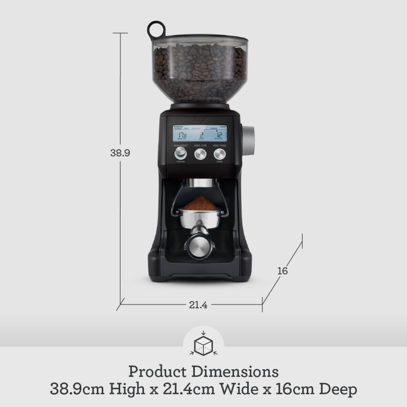 Sage the Smart Grinder™ Pro SCG820BTR Espresso Grinder for Home – Black ...