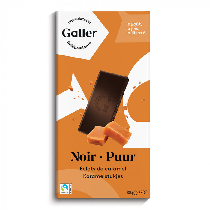 Chocolade tablet Galler Noir Eclats De Caramel, 80 g - Coffee Friend