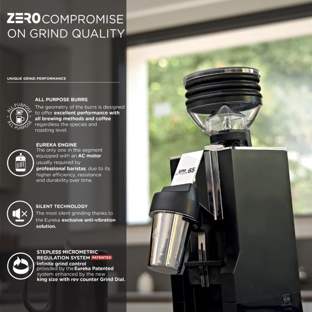 Eureka Mignon Zero 65 All Purpose Chrome kavamalė, naudota-atnaujinta