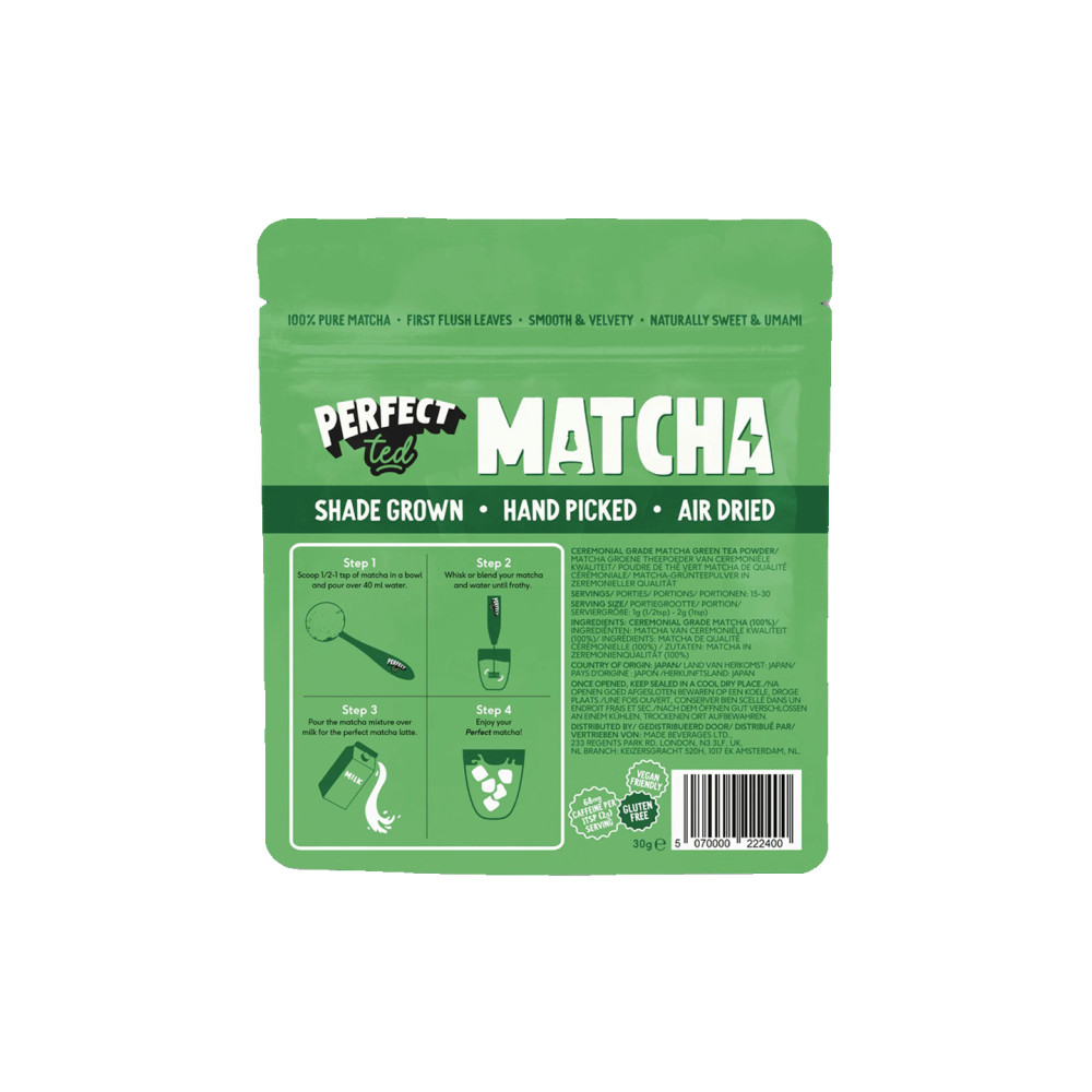 Ekologiška matcha žalioji arbata PerfectTed, 30 g