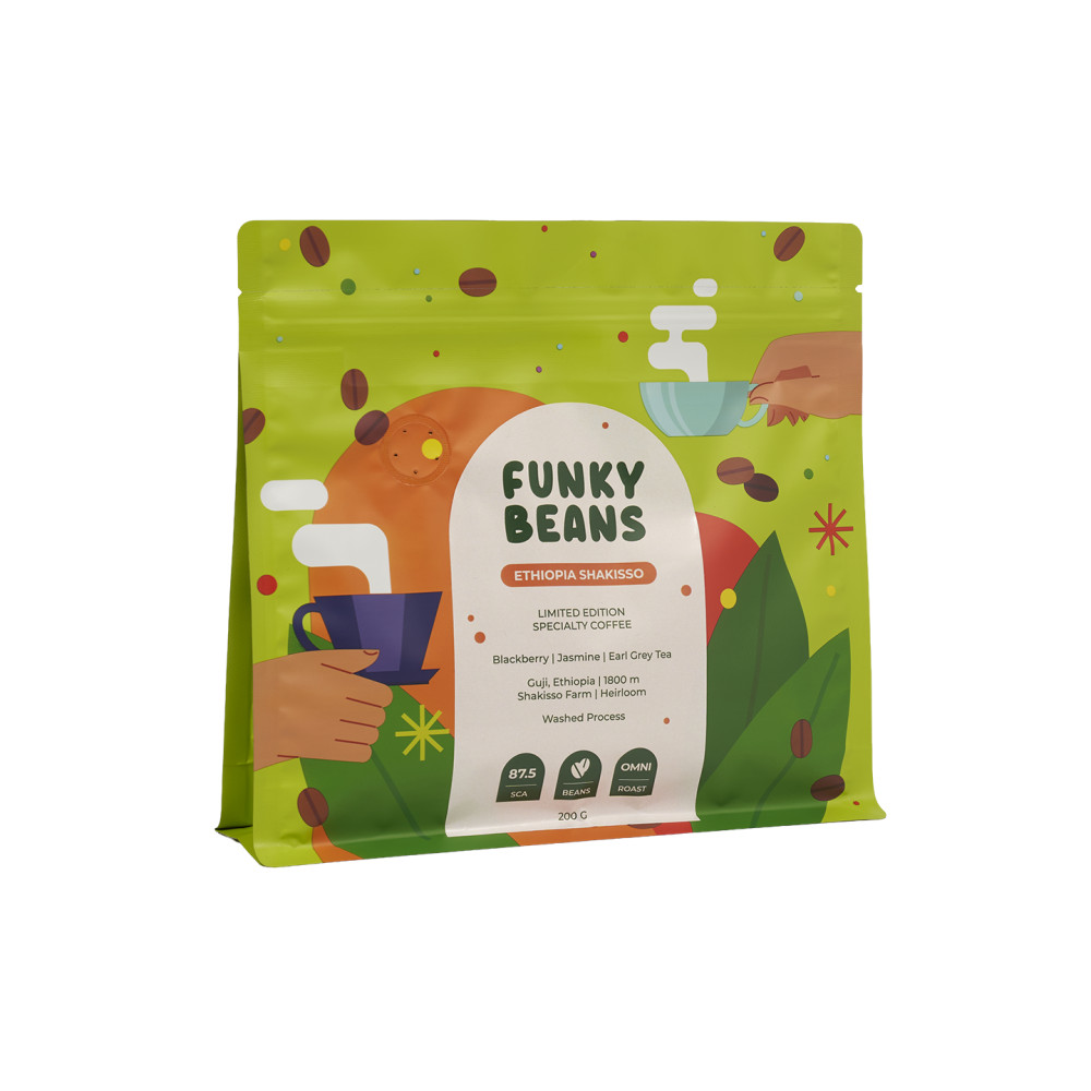Specialty coffee beans Funky Beans Ethiopia Shakisso, 200 g | Coffee Friend