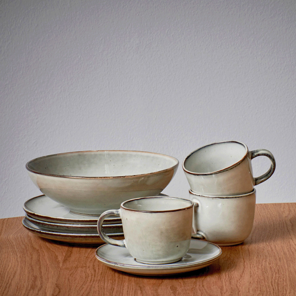 Deep plate ONA Green Freckles, 19.5 x 6 cm | Coffee Friend