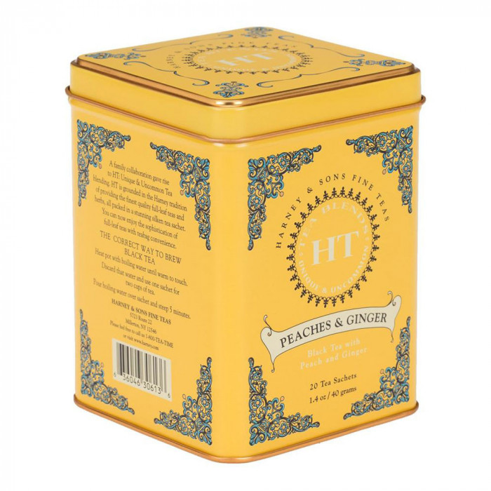 Arbata Harney & Sons Peaches & Ginger, 20 vnt.
