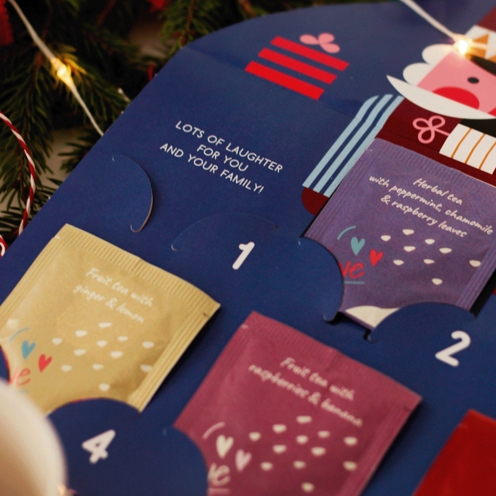 Te-adventskalender Acorus Nutcracker Christmas, 24 st. (6 juliga smaker)