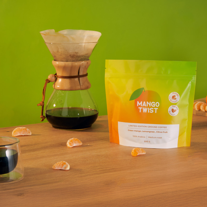 Café moulu en édition limitée Mango Twist (co-fermentation à la mangue ...