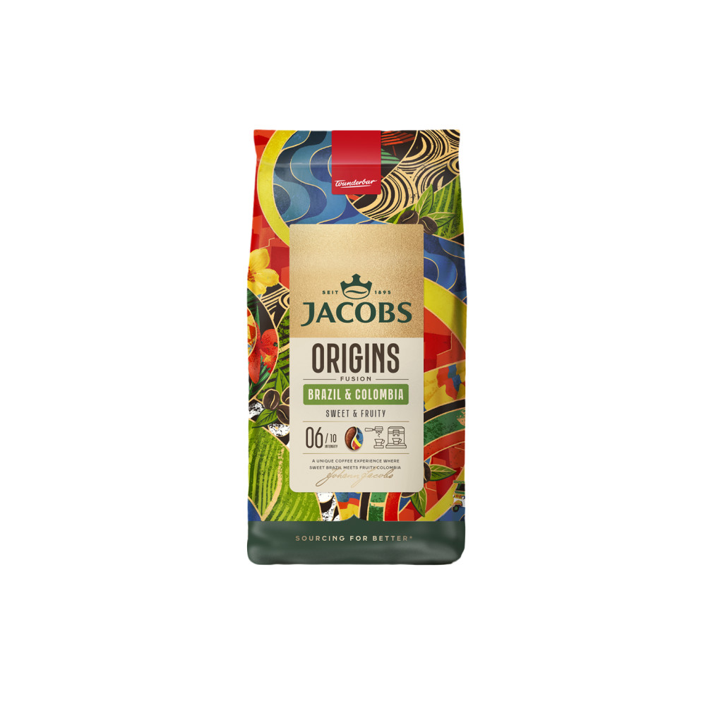 Koffiebonen JACOBS ORIGINS BRAZIL & COLOMBIA, 1 kg