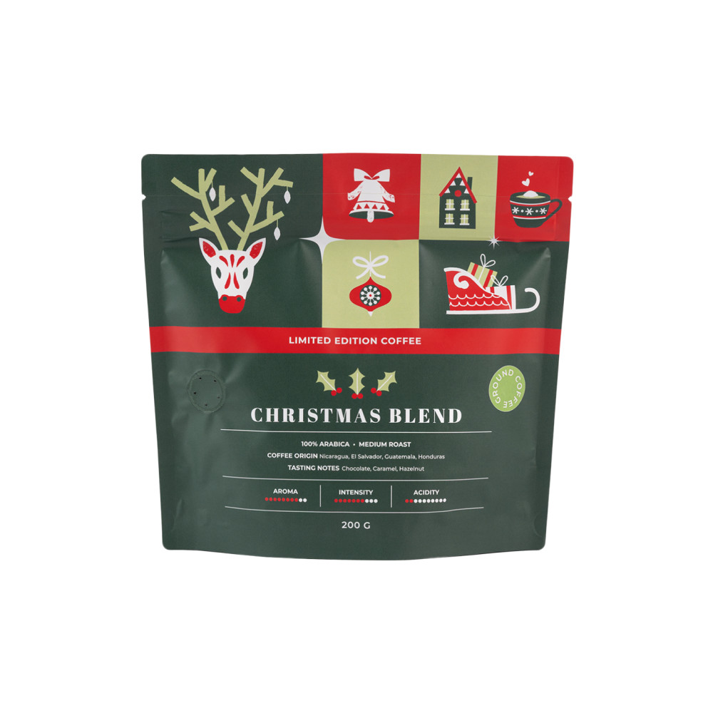 Limited-edition festive ground coffee Christmas Blend Reindeer Spirit ...