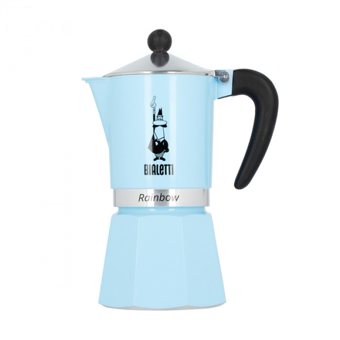 Moka pot Bialetti Moka Rainbow 6 cups Blue - Coffee Friend