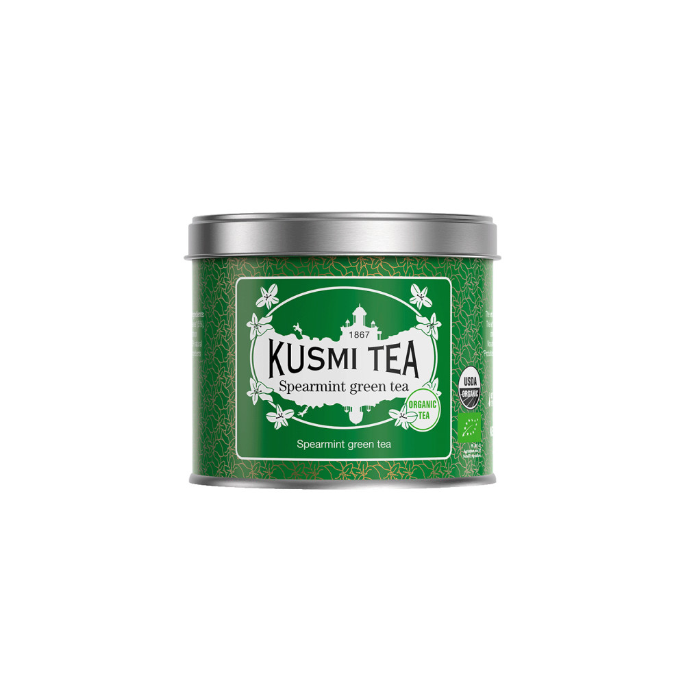 Organic green tea Kusmi Tea Spearmint Green Tea, 100 g (in a metal tin)