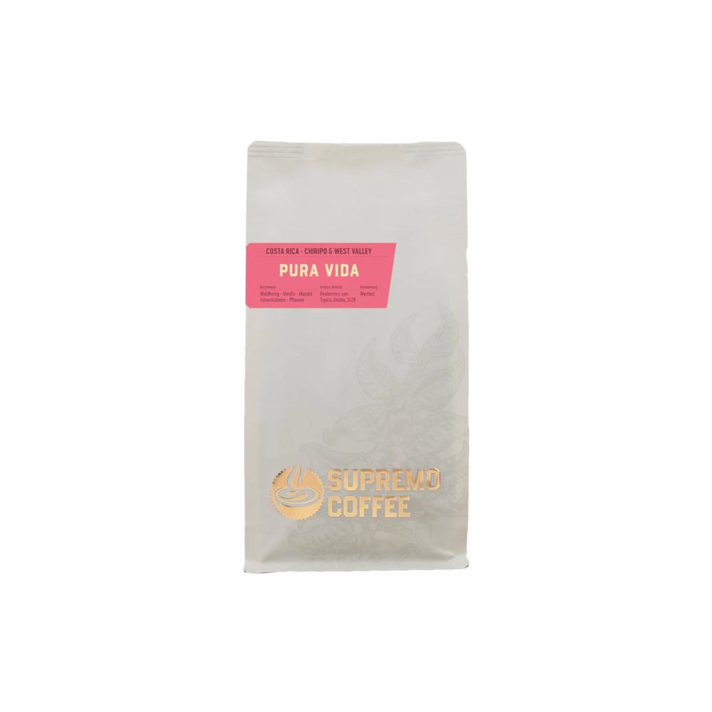 Kaffeebohnen Supremo Coffee Costa Rica Pura Vida, 1 kg | Coffeefriend