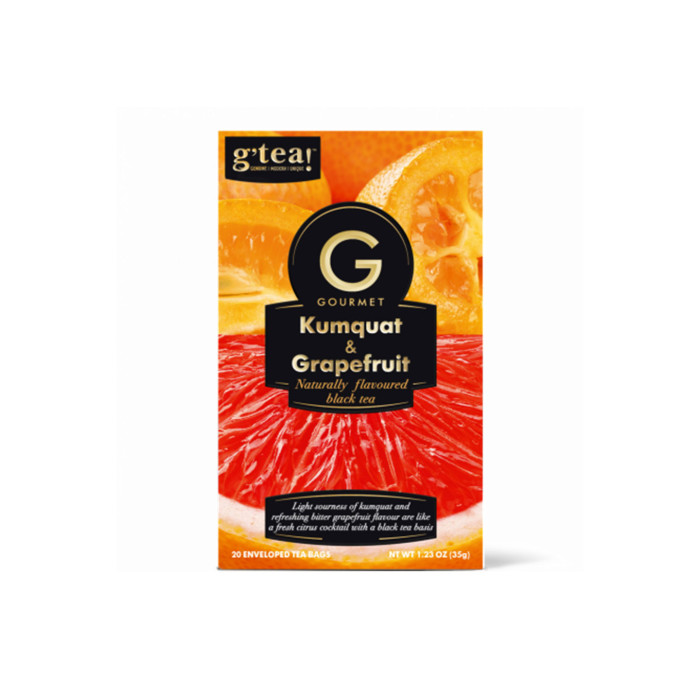 Juodoji arbata g’tea! Kumquat & Grapefruit, 20 vnt.