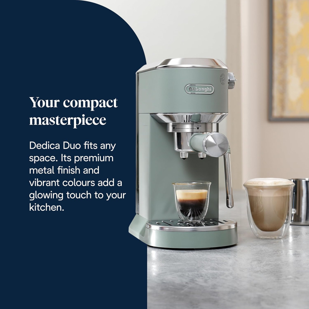 DeLonghi Dedica Duo EC890.GR Espresso Coffee Machine - Green