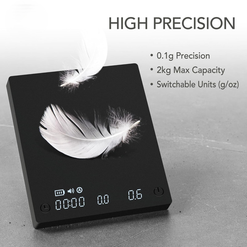 TIMEMORE Black Mirror Mini Basic Coffee Scale with Timer - Black